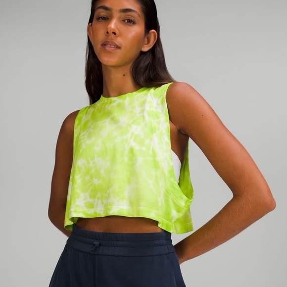 lululemon athletica | Tops | Nwot Lululemon All Yours Cropped Tank Neon ...